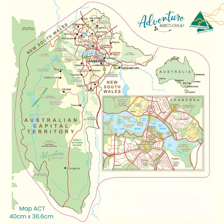 ACT Travel Map Sticker — AMD Touring