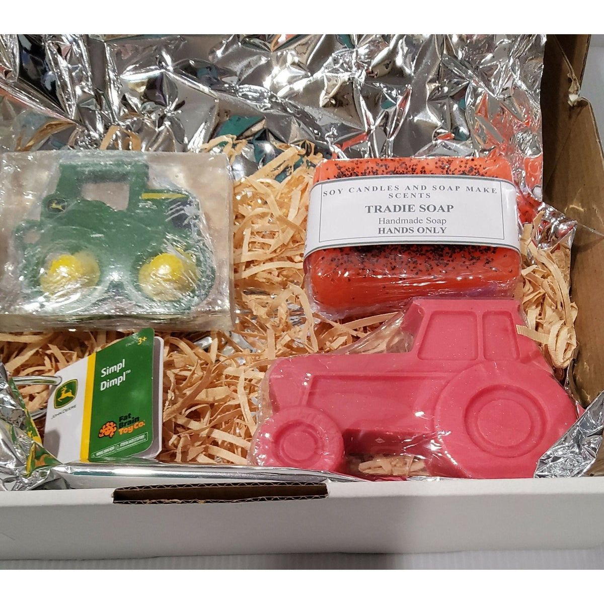 Handmade Soap - Men/Boys Gift Box - Red Tractor 3 x Soaps - Australian ...