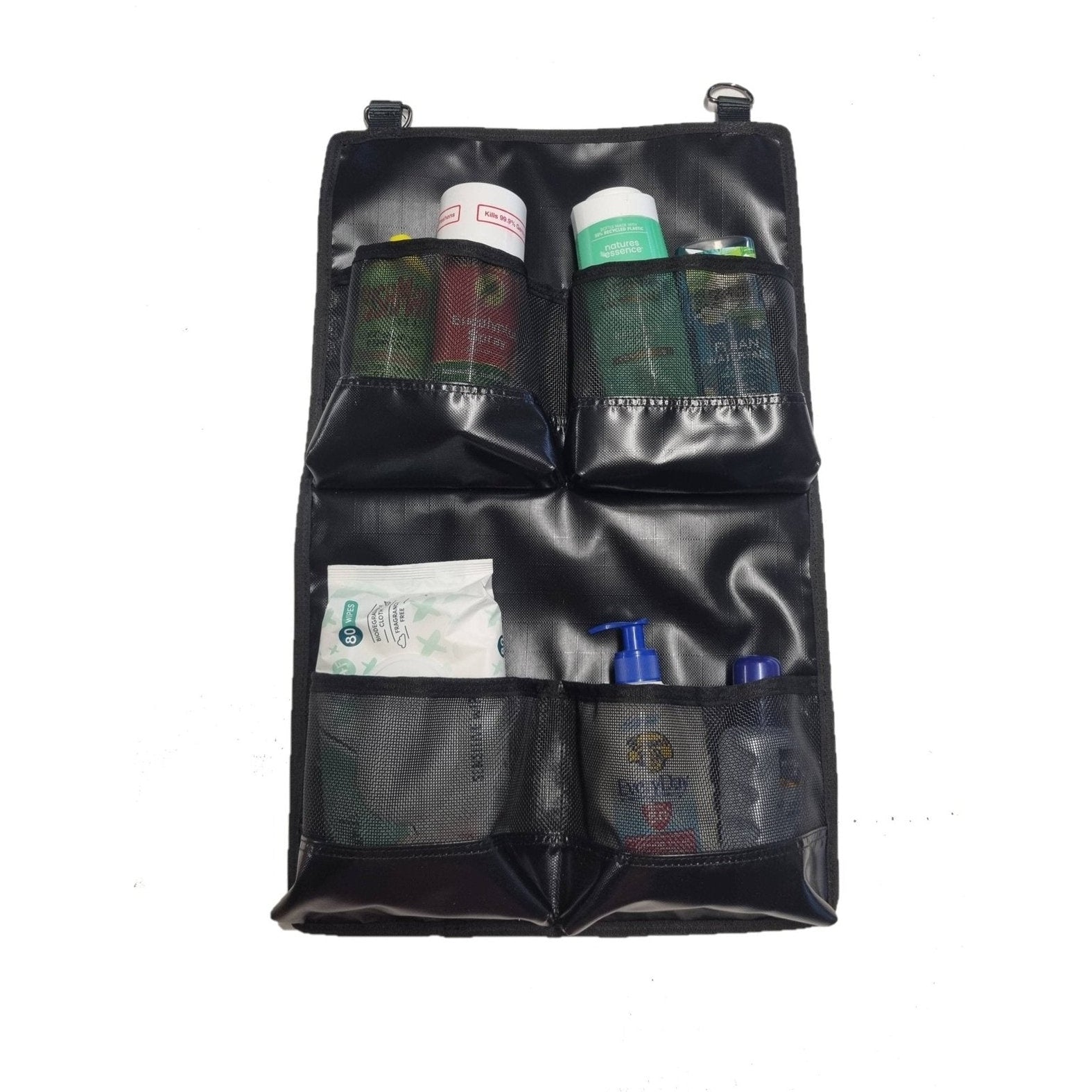 Hanging mesh and PVC storage for camping and UTE – AMD Touring