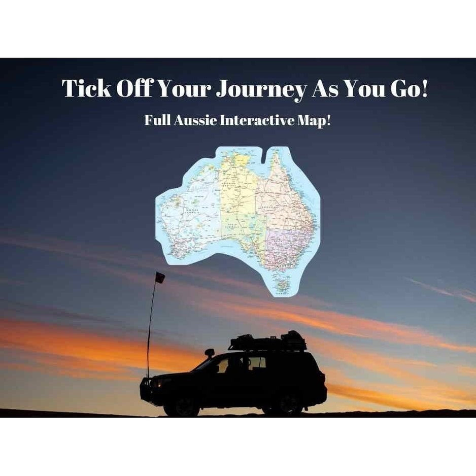 Large Rainbow UV Protected Map Of Australia Sticker — AMD Touring