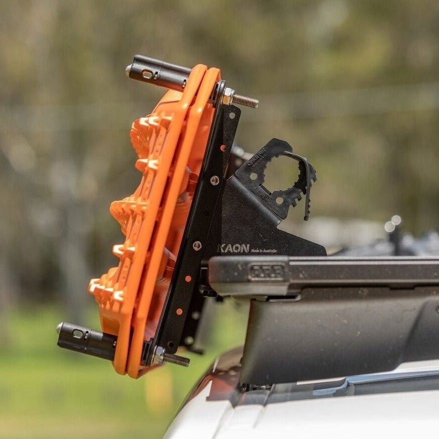 Side Angled Maxtrax Mount suits ARB BASE Rack — AMD Touring