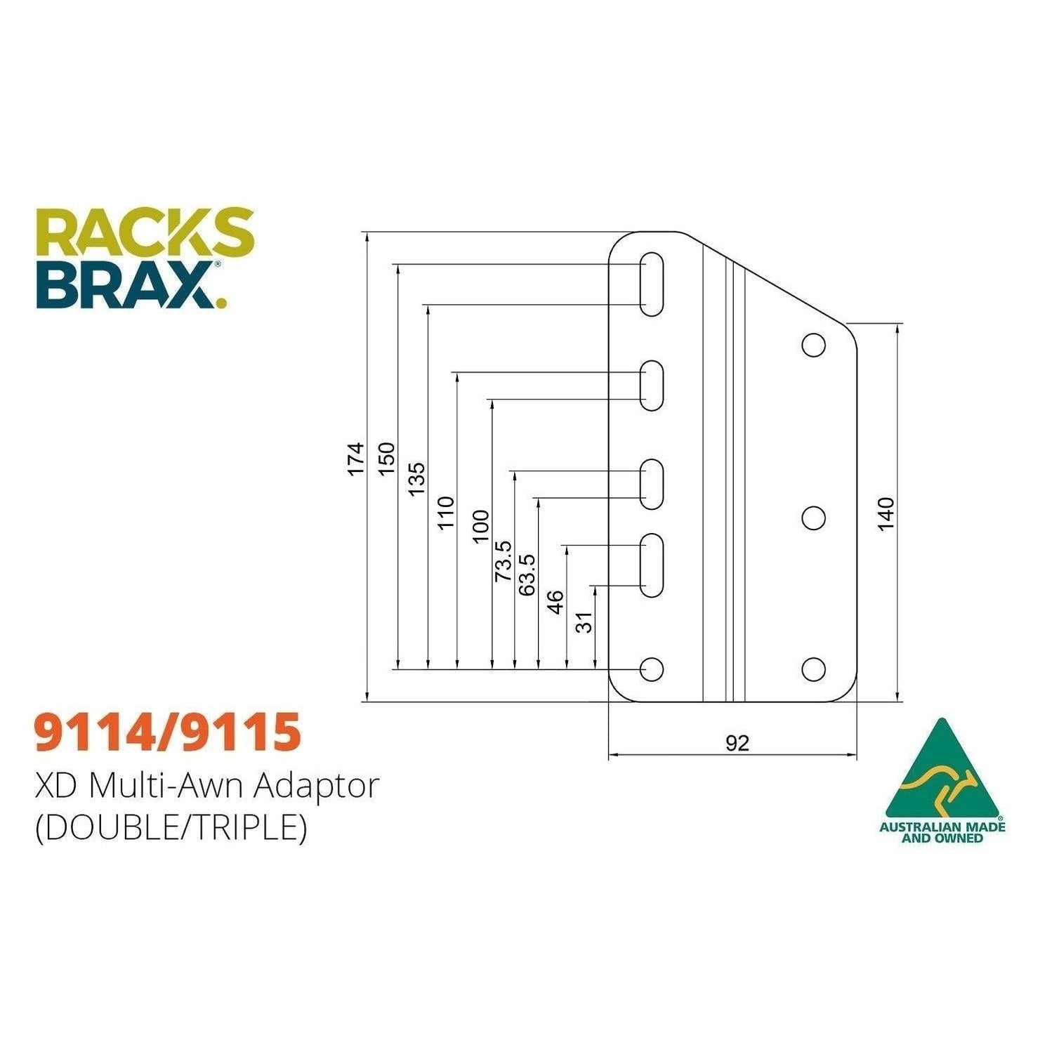 XD multi 4wd/4x4 awning adaptor -RacksBrax — AMD Touring